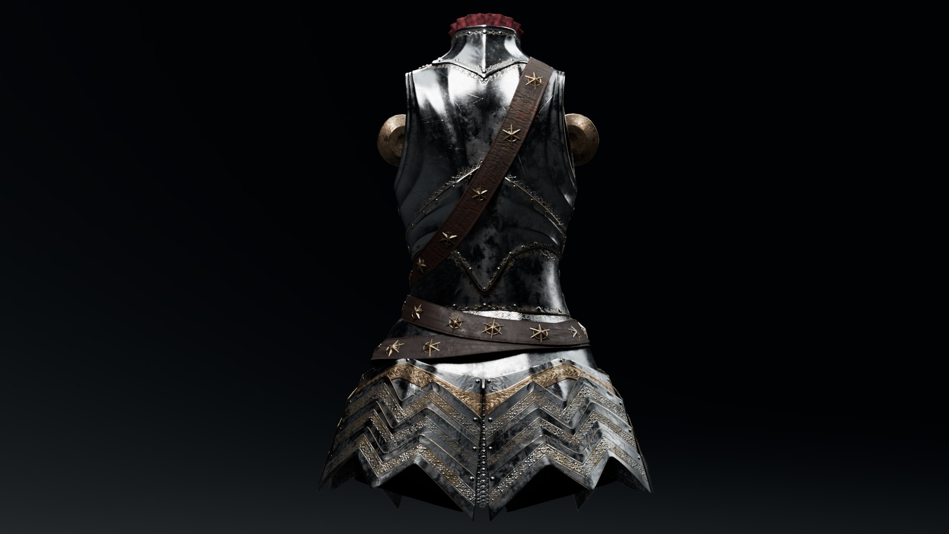 3D Female Knigt Body Armor Set MidPoly - TurboSquid 2034156