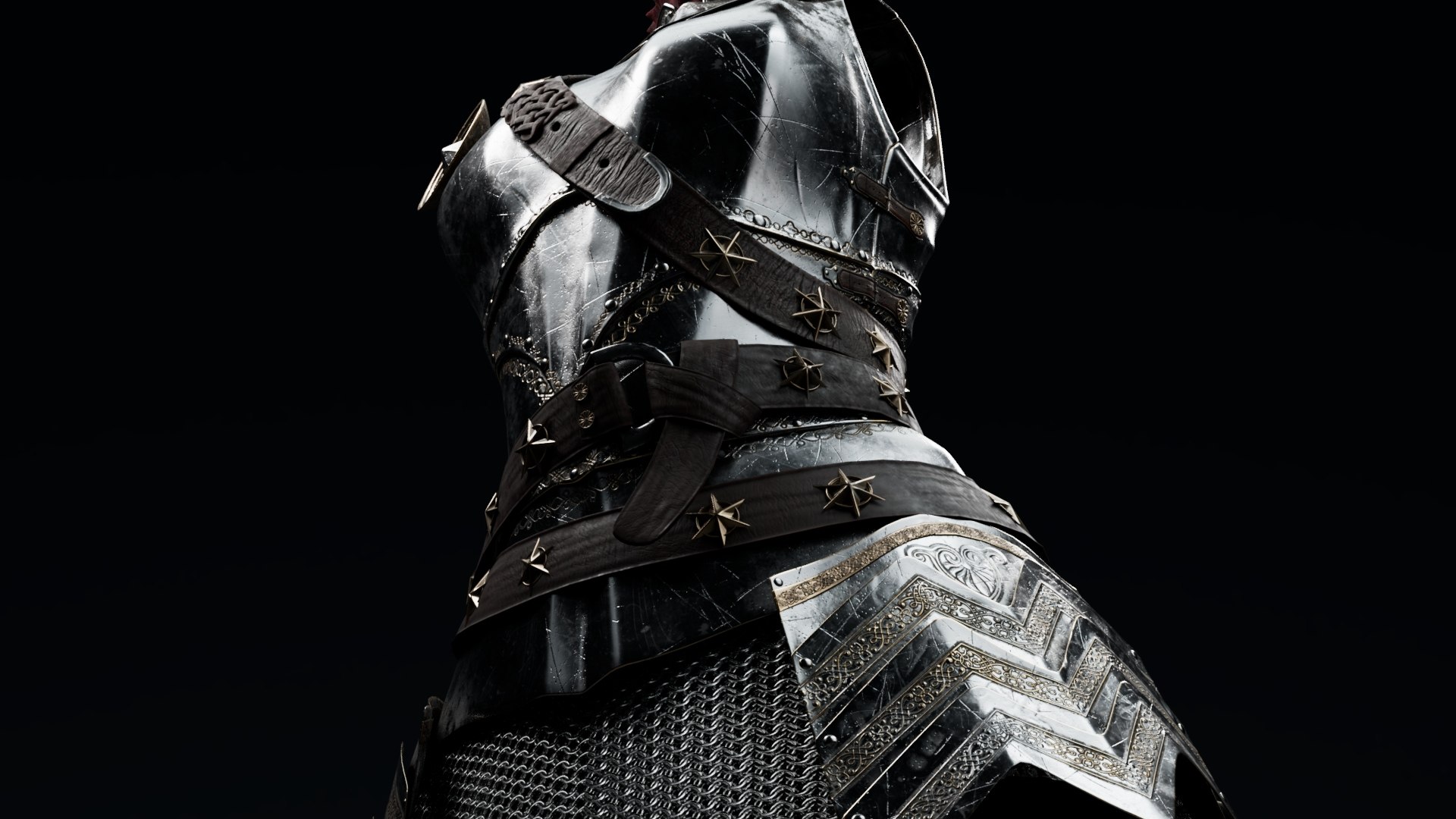3D Female Knigt Body Armor Set MidPoly - TurboSquid 2034156