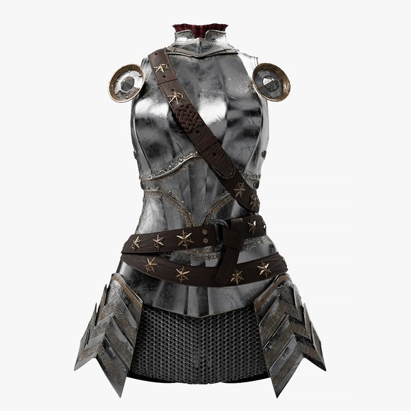 modelo 3d Female Knigt Body Armor Set MidPoly - TurboSquid 2034156