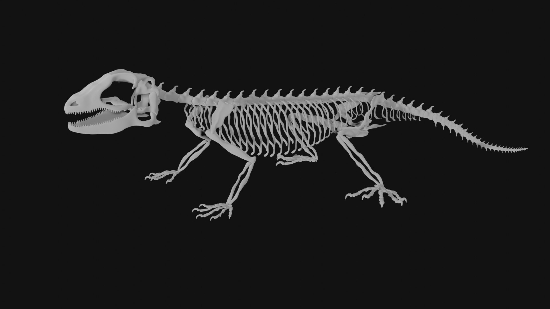 3D Lizard Skeleton Model - TurboSquid 1983376