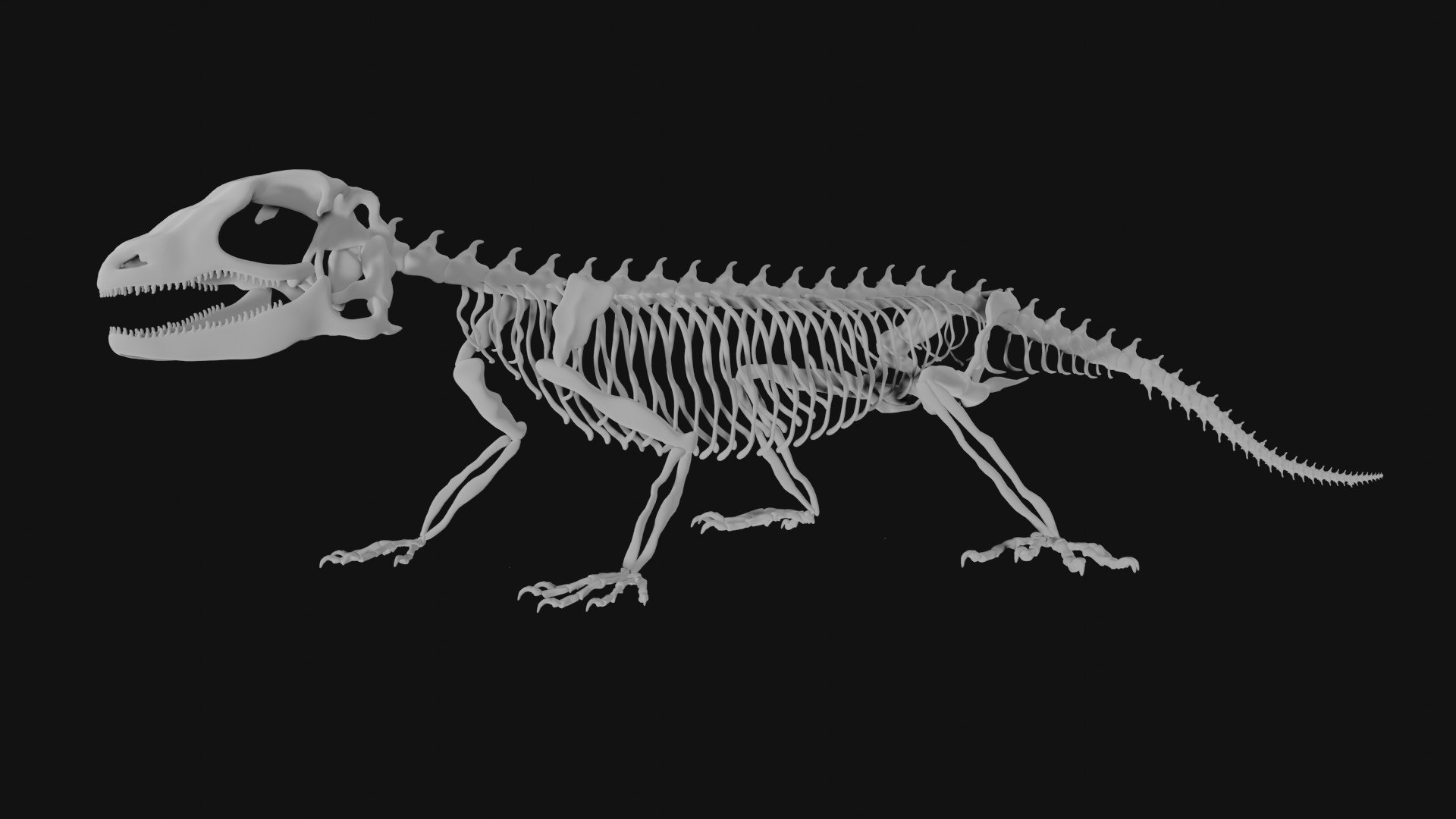 3D Lizard Skeleton Model - TurboSquid 1983376