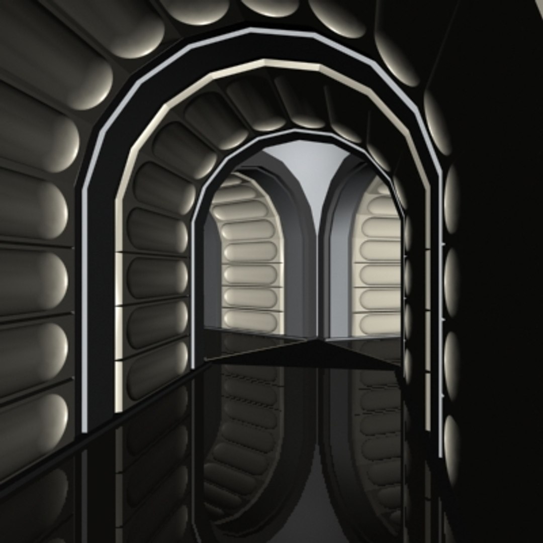 Science Fiction Hallway Corridor 3d 3ds