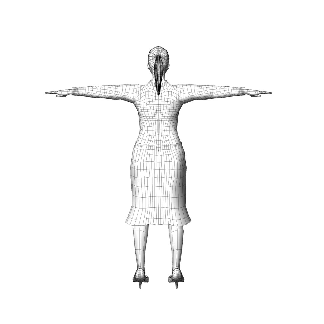 Adult woman rigging 3D model - TurboSquid 1563722