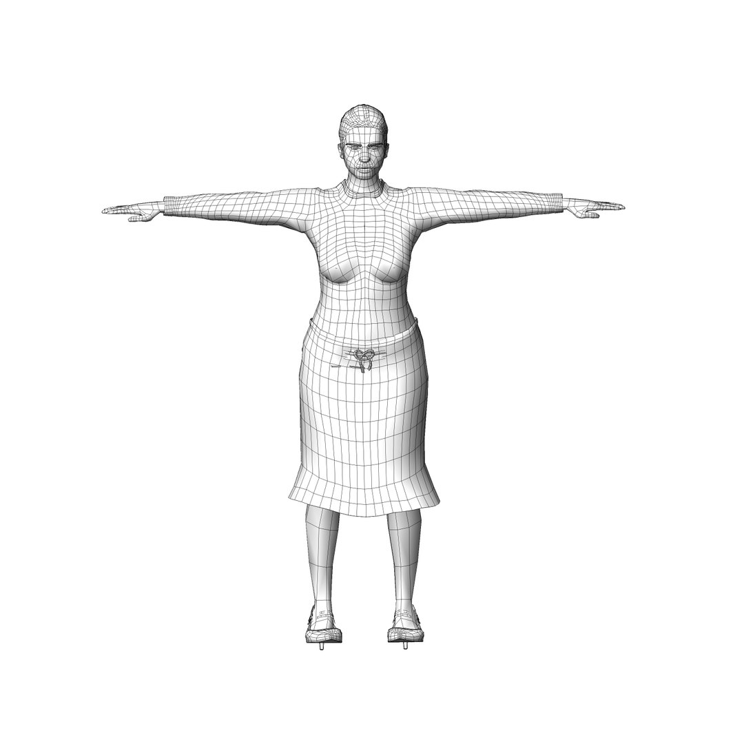 Adult woman rigging 3D model - TurboSquid 1563722