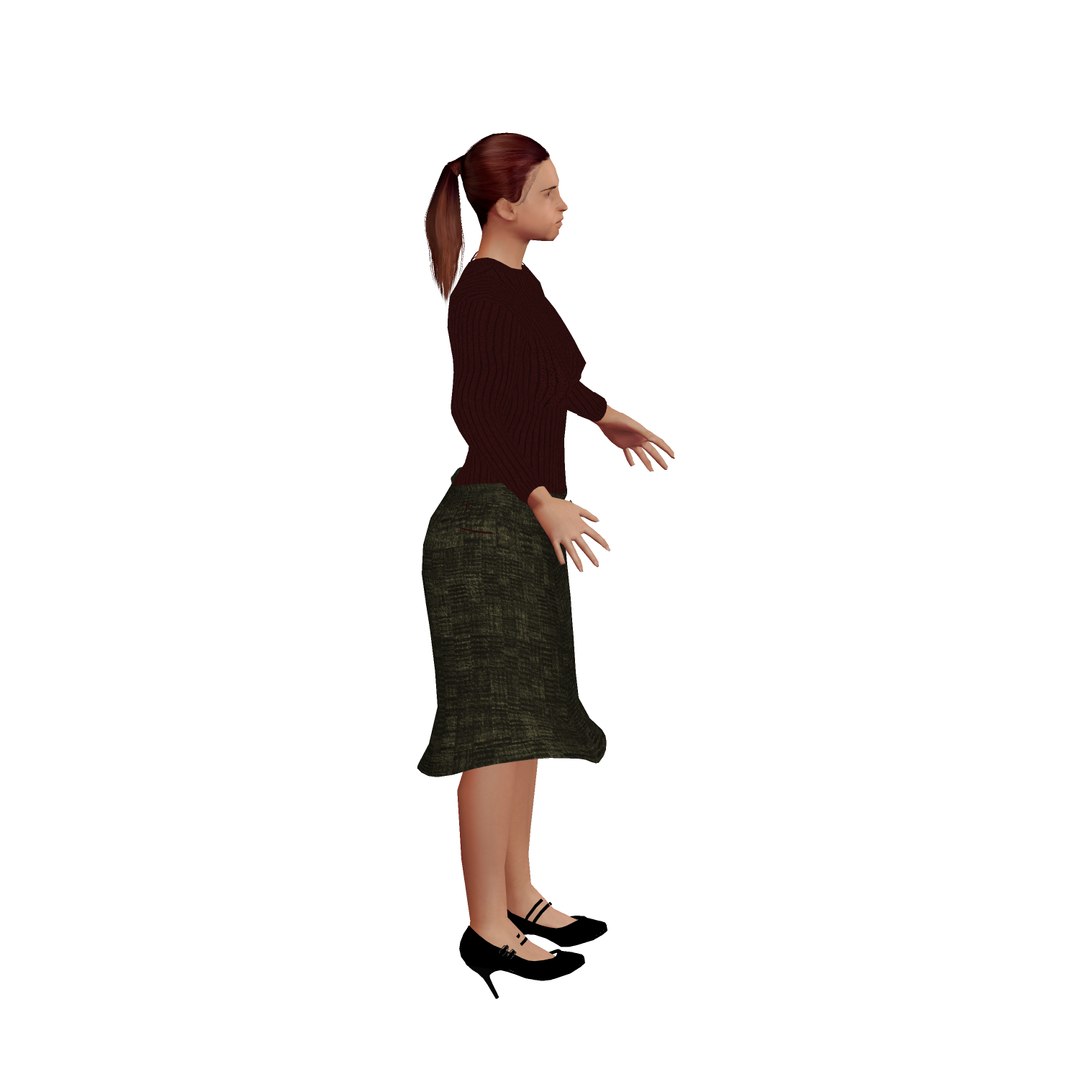 Adult woman rigging 3D model - TurboSquid 1563722