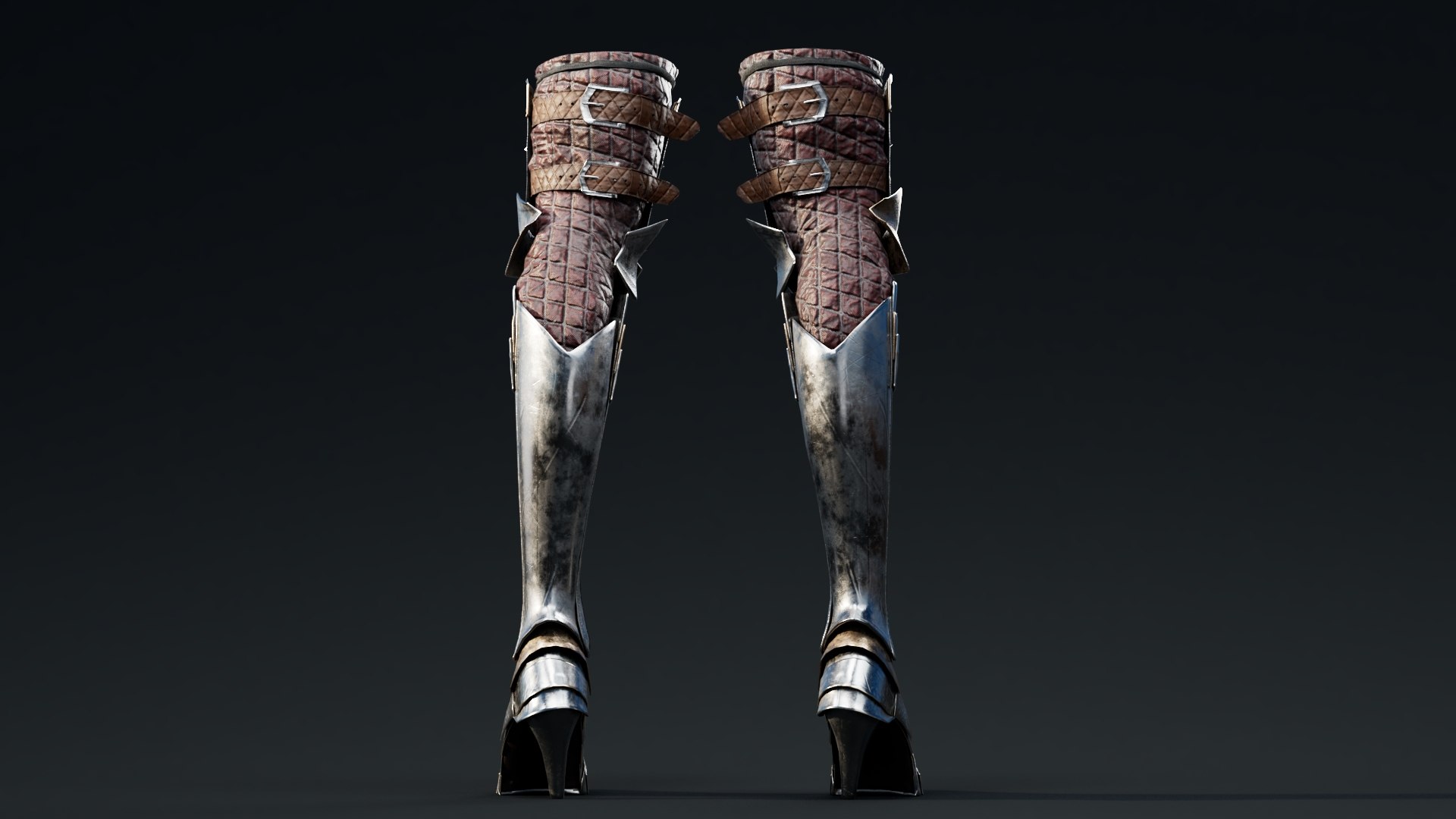 3D Female Knight Leg Armor Set LowPoly - TurboSquid 2034219