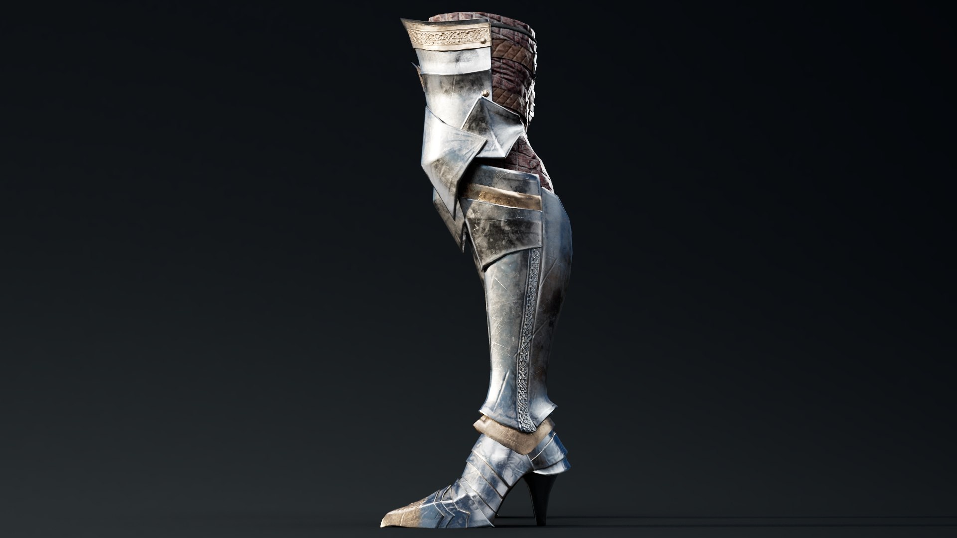 3D Female Knight Leg Armor Set LowPoly - TurboSquid 2034219