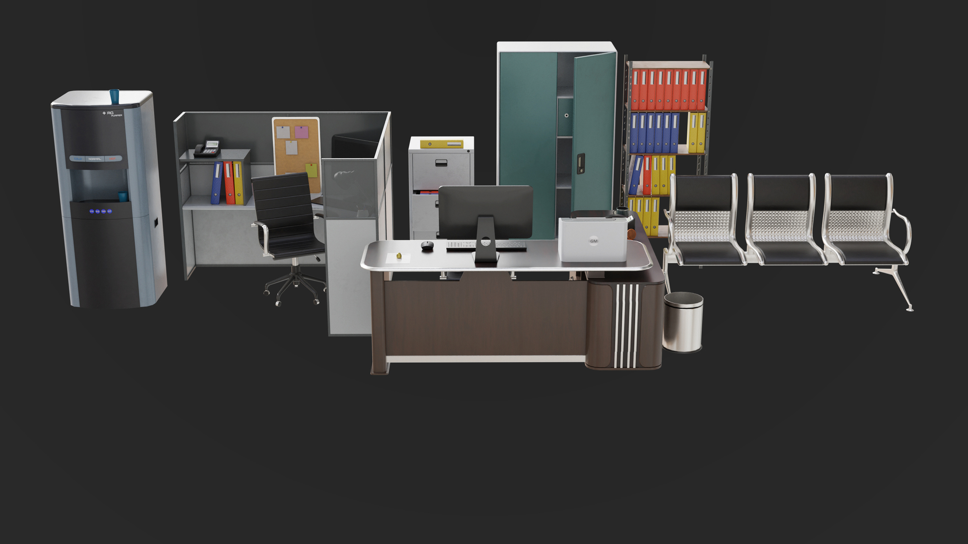 3D модель Коллекция офисного реквизита Одиночный коврик Все текстуры PBR Unity UE - TurboSquid ...