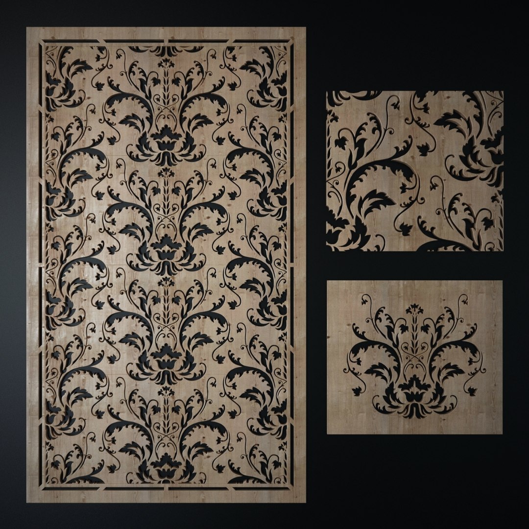 decorative laser cutting pattern 3d model