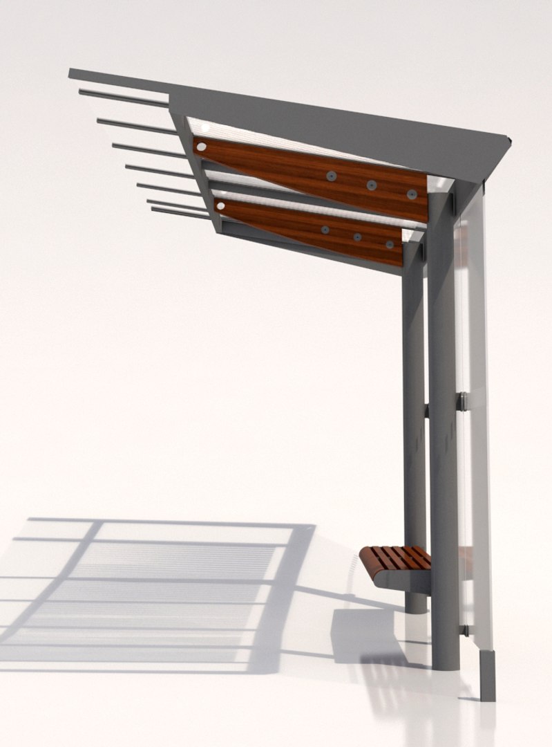 3d mmcite regio 300 bus shelter model