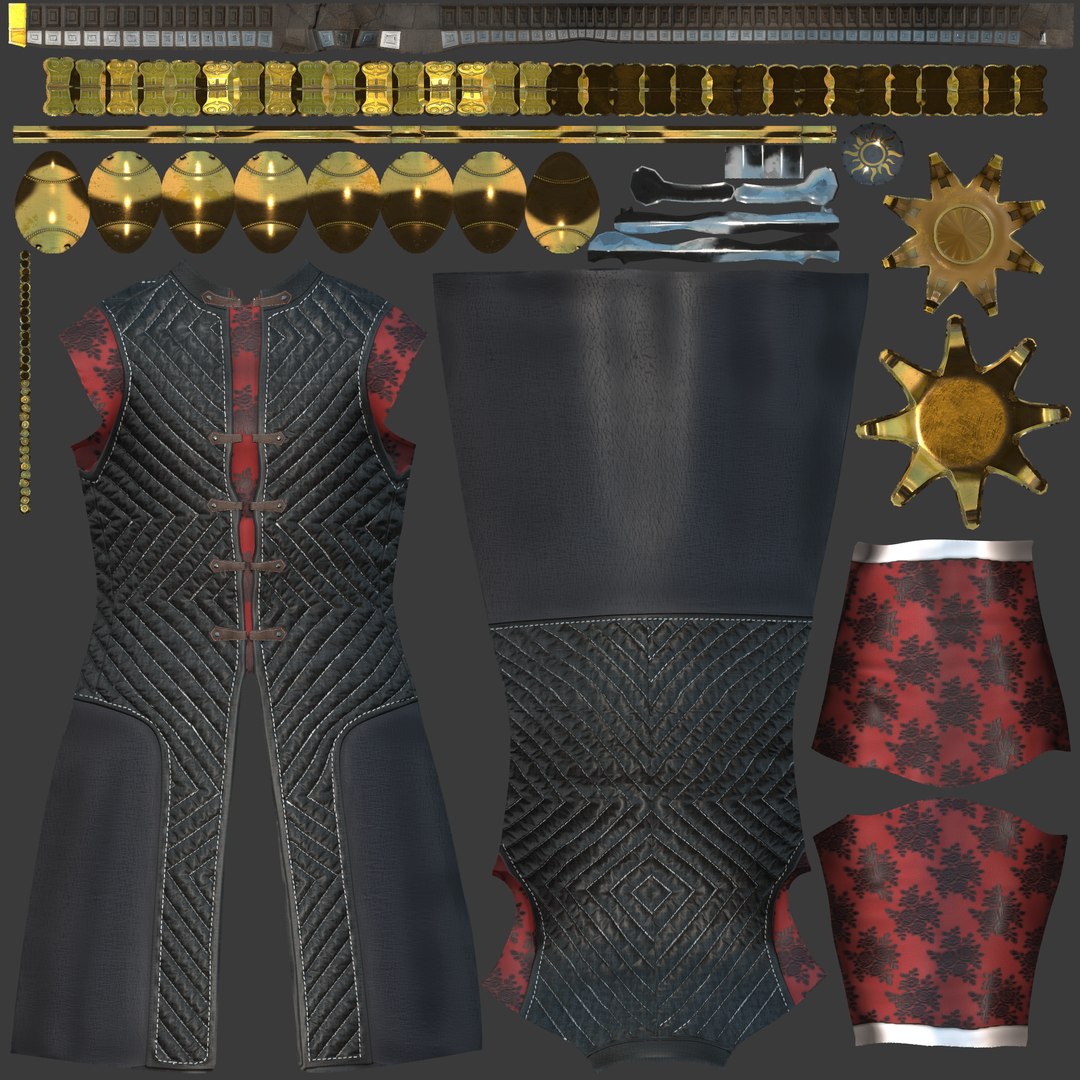 Men Medieval Royal Coat Jacket 3D Model - TurboSquid 1993523