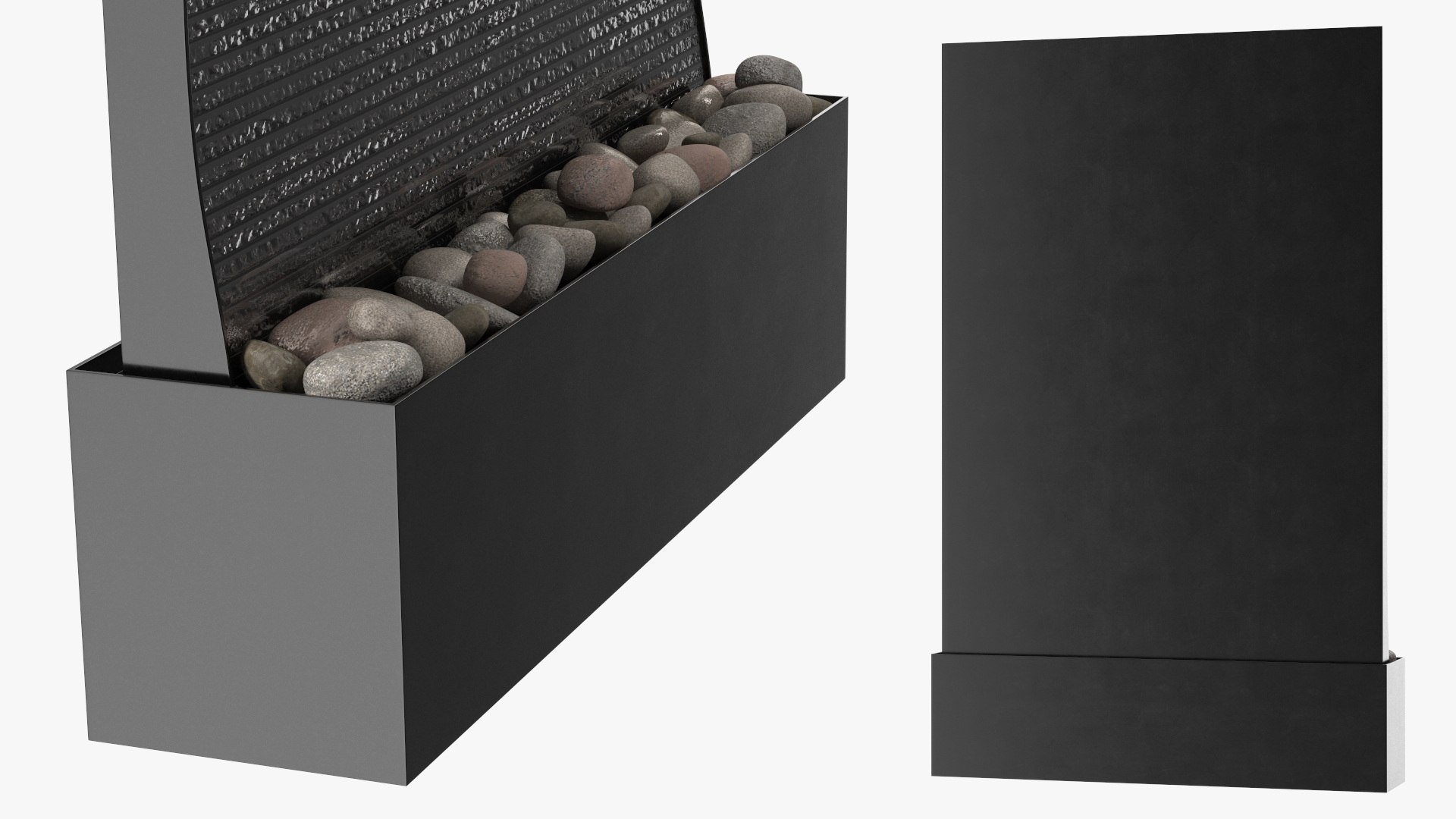 3D Modern Wall Fountain With Water - TurboSquid 2105585