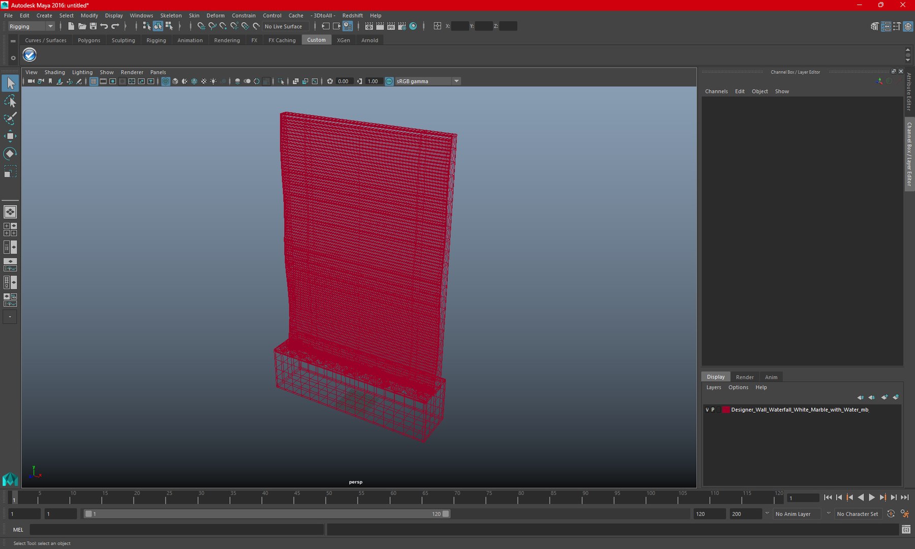 3D Modern Wall Fountain With Water - TurboSquid 2105585