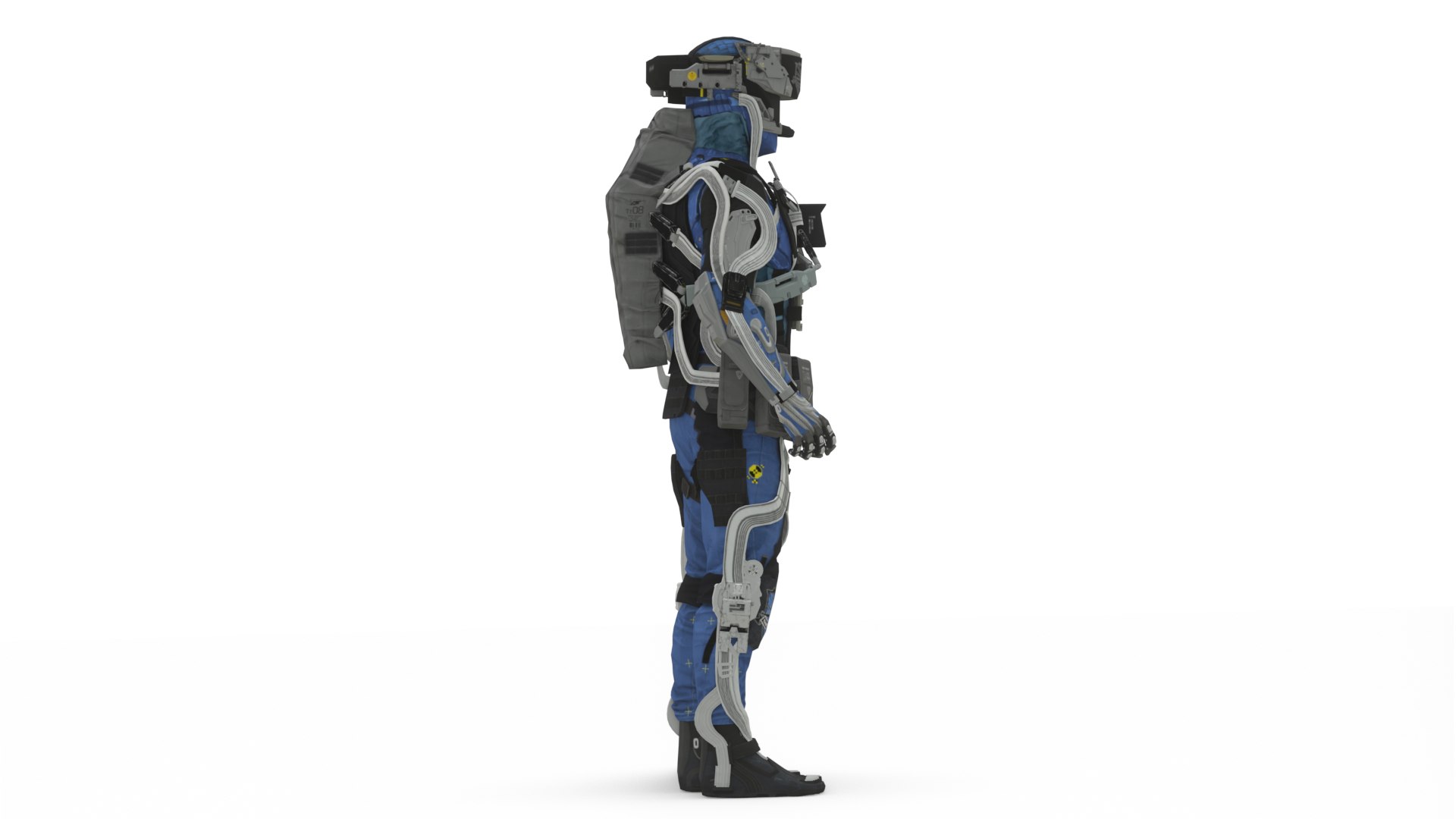 Free Futuristic Battle Robot 3D Model Rigged Game Ready 3D Model ...