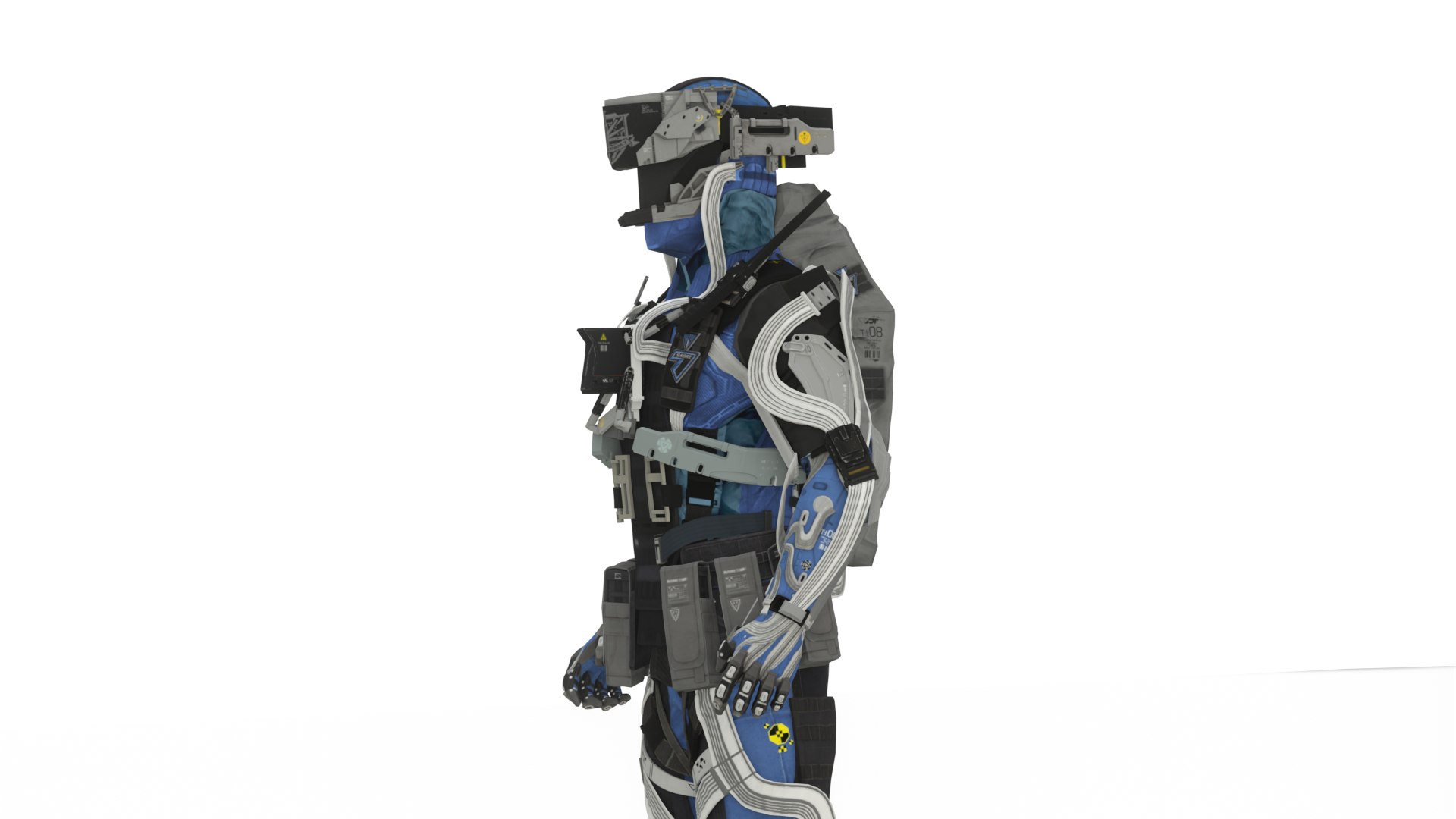 Free Futuristic Battle Robot 3D Model Rigged Game Ready 3D Model ...
