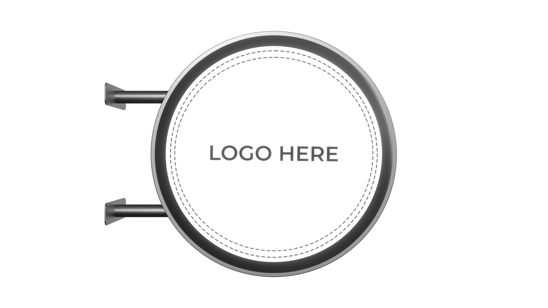 3D Round Light Box Shop Sign - TurboSquid 2372162