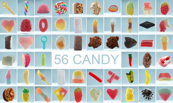 Halloween candies 2 model - TurboSquid 1336292