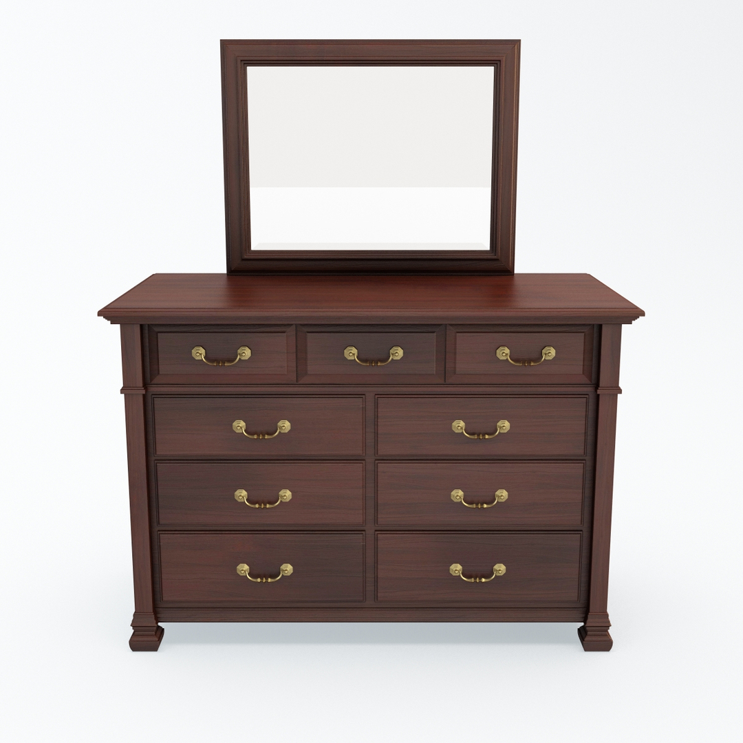 3d Bureau Dresser Model