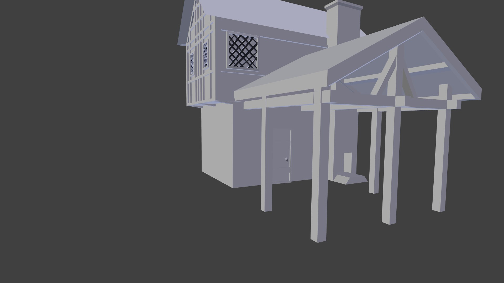 free medieval house 3d model