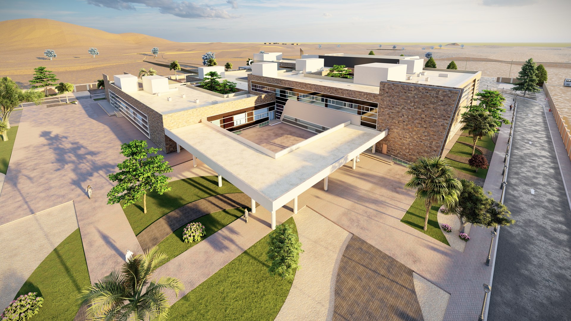 Revit BIM Primary School at UAE model - TurboSquid 2058311
