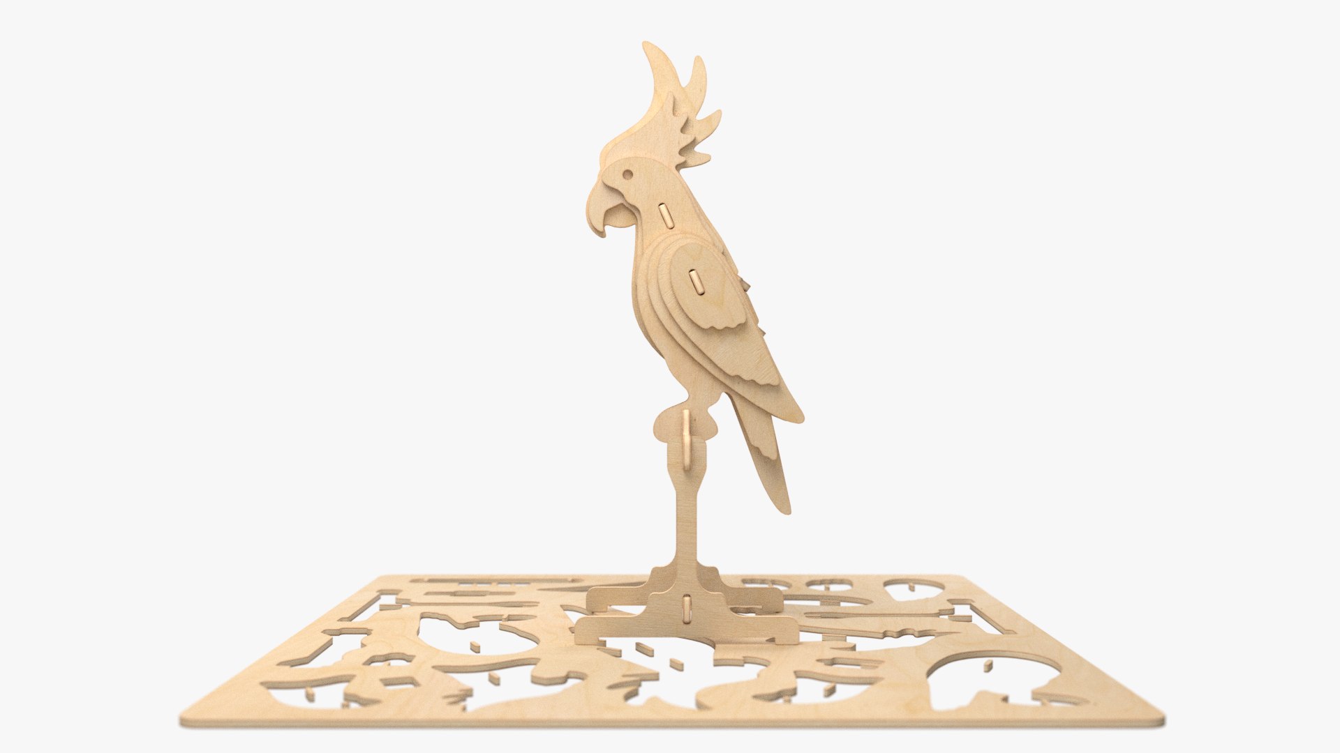 3D Parrot Laser Cut Animation Model - TurboSquid 1609469
