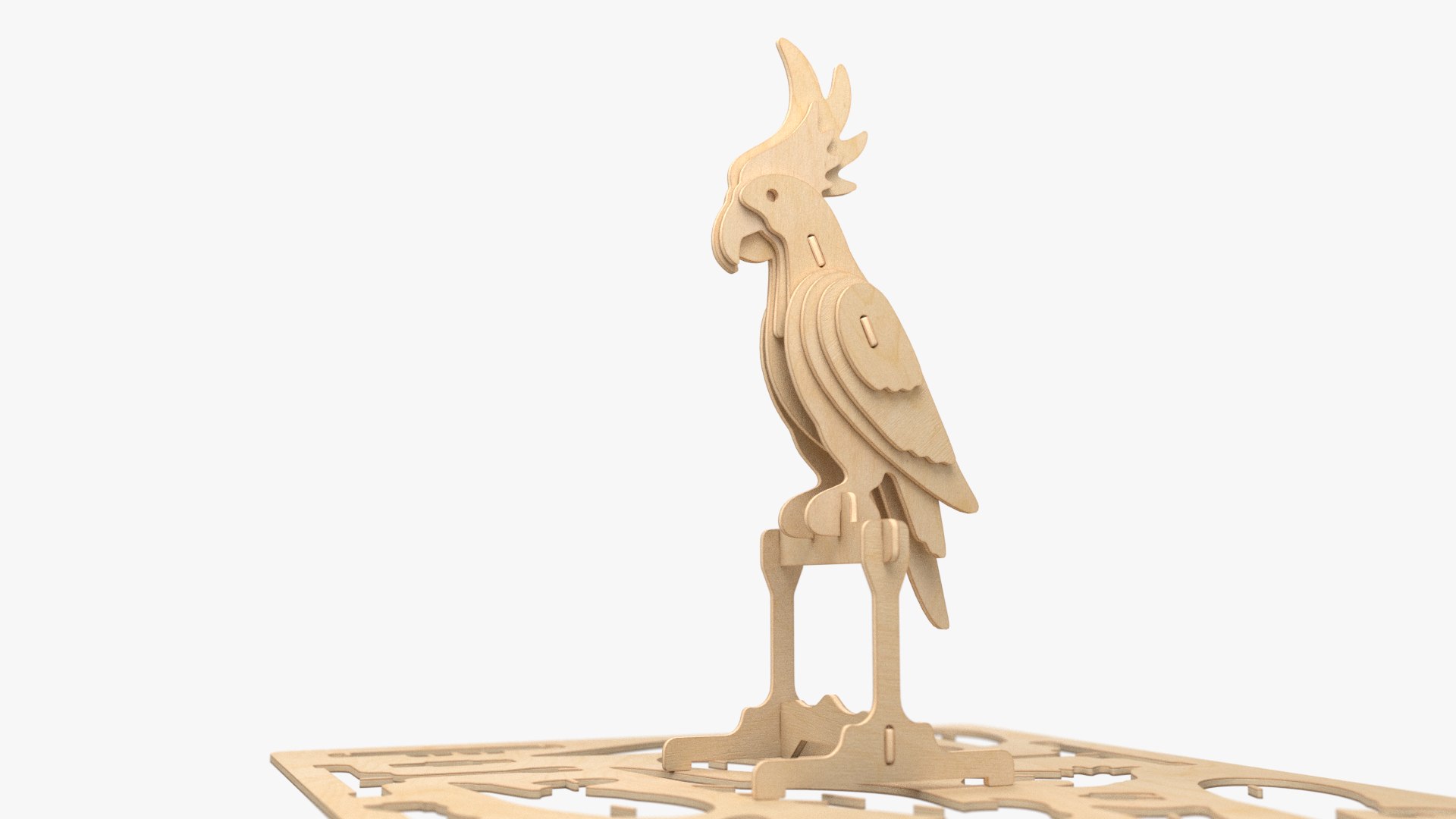 3D Parrot Laser Cut Animation Model - TurboSquid 1609469