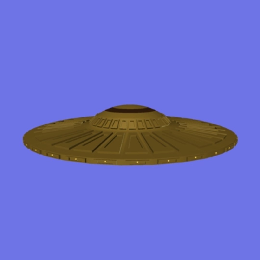 3d bronze ufo model