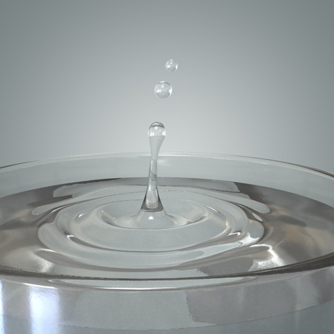 Water Splash Drop 3d Model
