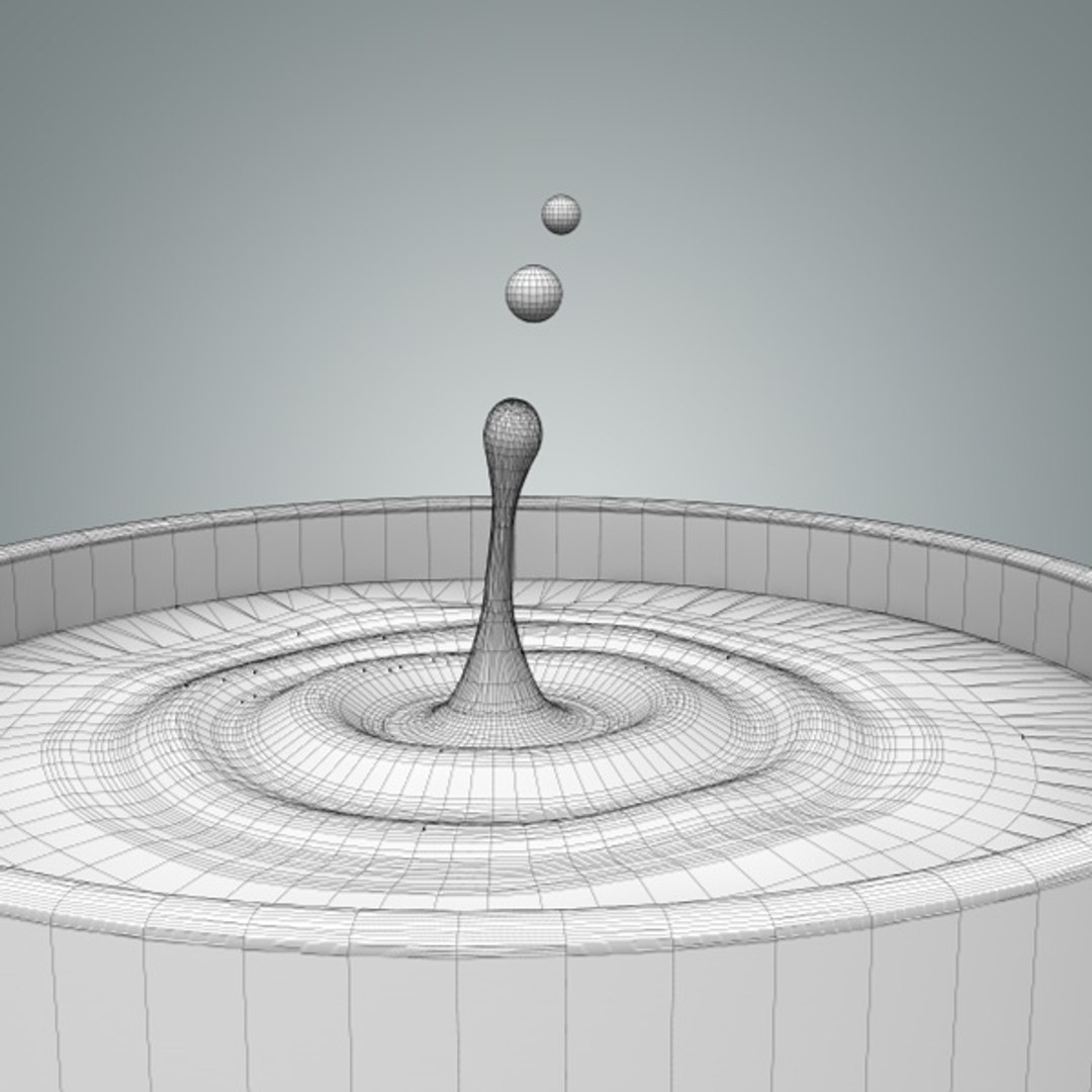 Water Splash Drop 3d Model