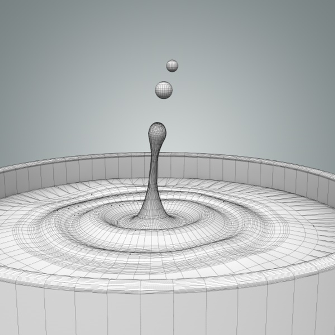 water splash drop 3d model
