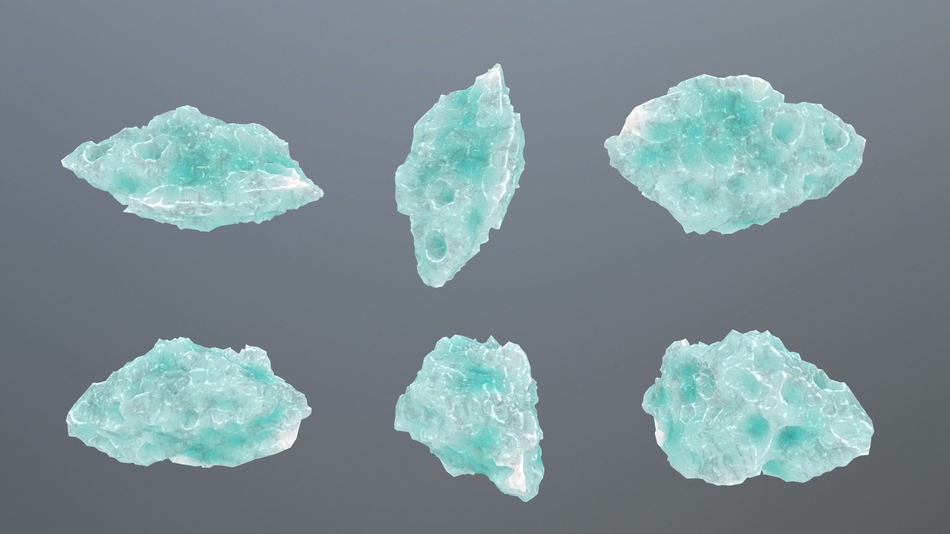 3D Ice Asteroid Set - TurboSquid 1782622