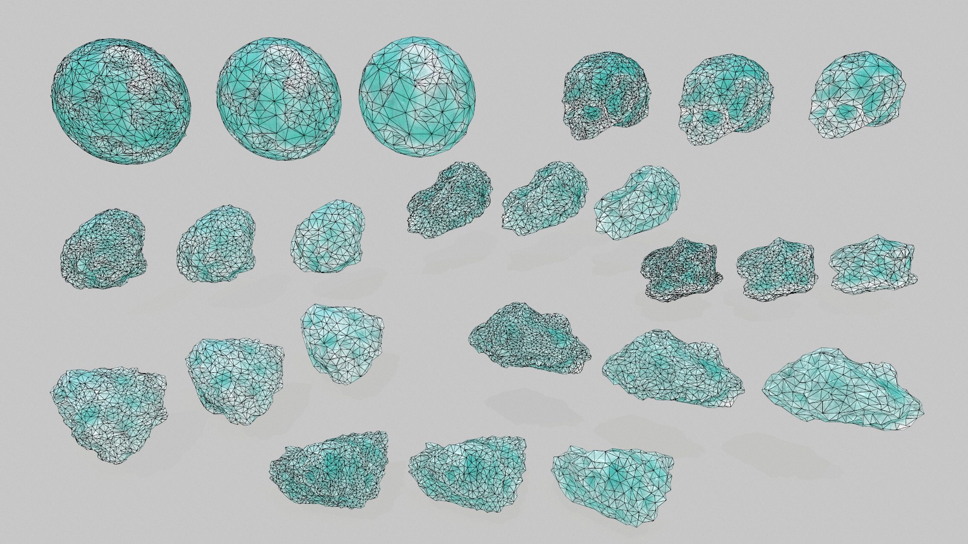 3D Ice Asteroid Set - TurboSquid 1782622