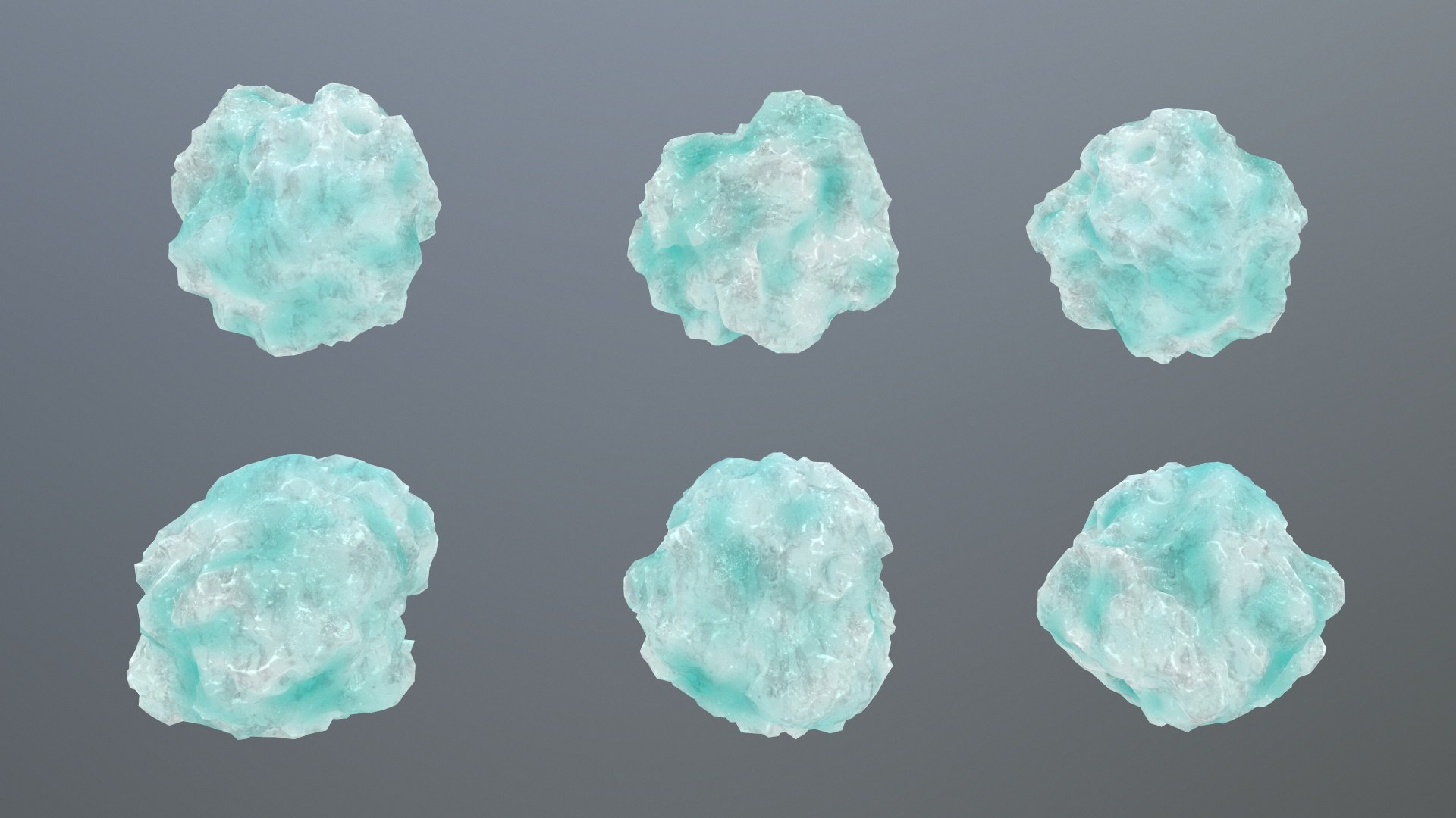 3D Ice Asteroid Set - TurboSquid 1782622