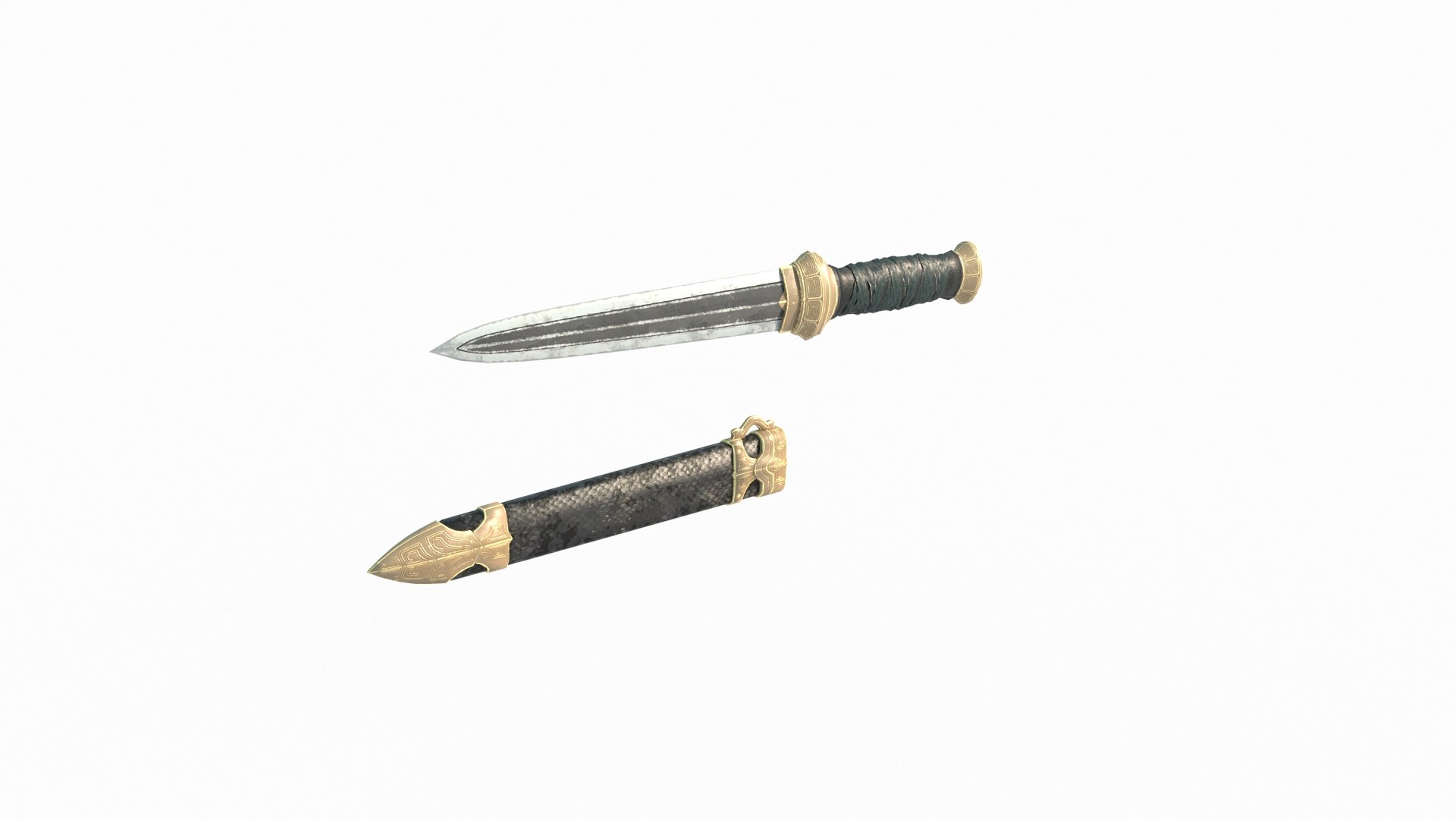 3D Ancient Asian Cold Weapon Dagger Model - TurboSquid 2109433