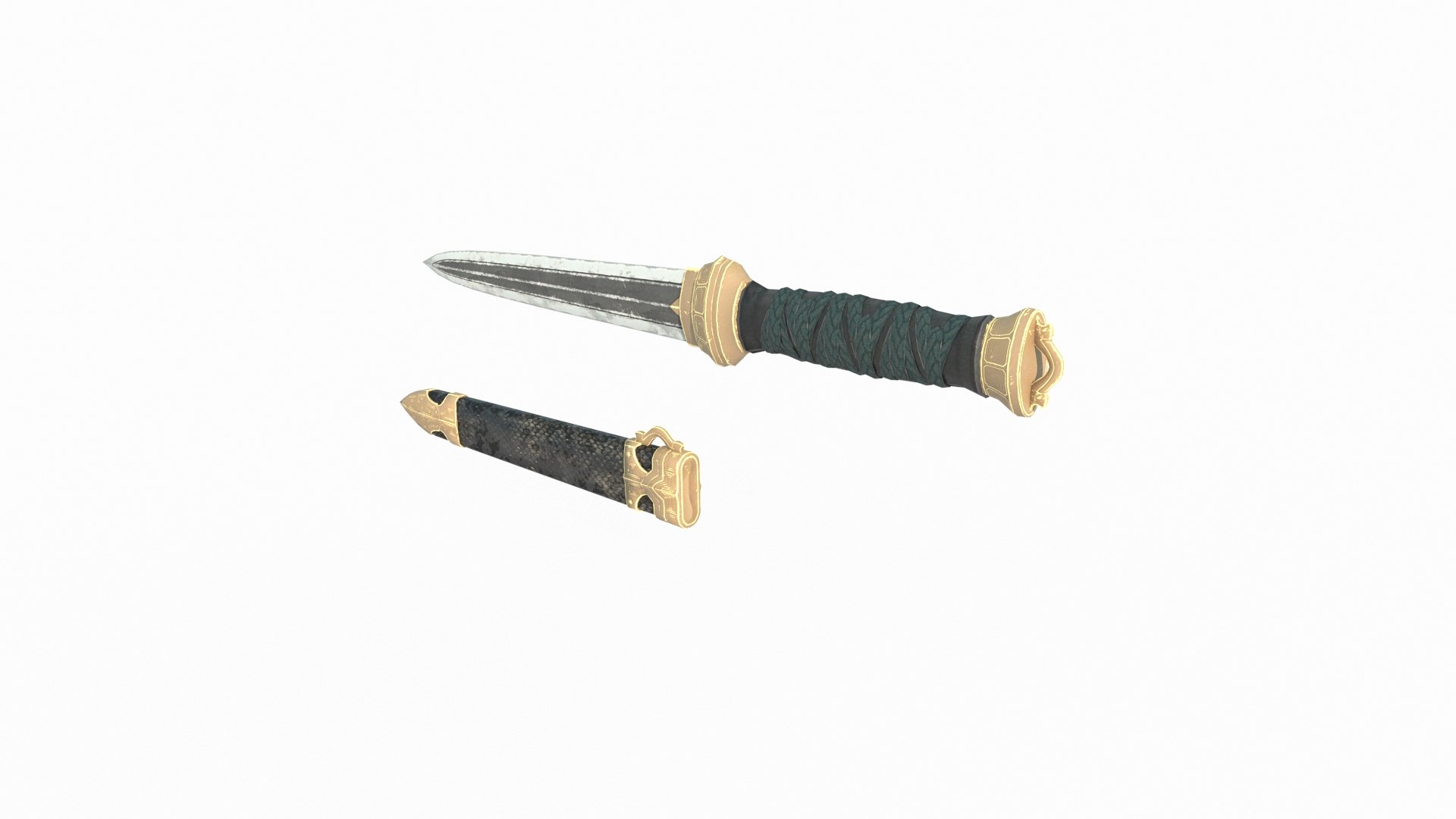 3D Ancient Asian Cold Weapon Dagger Model - TurboSquid 2109433