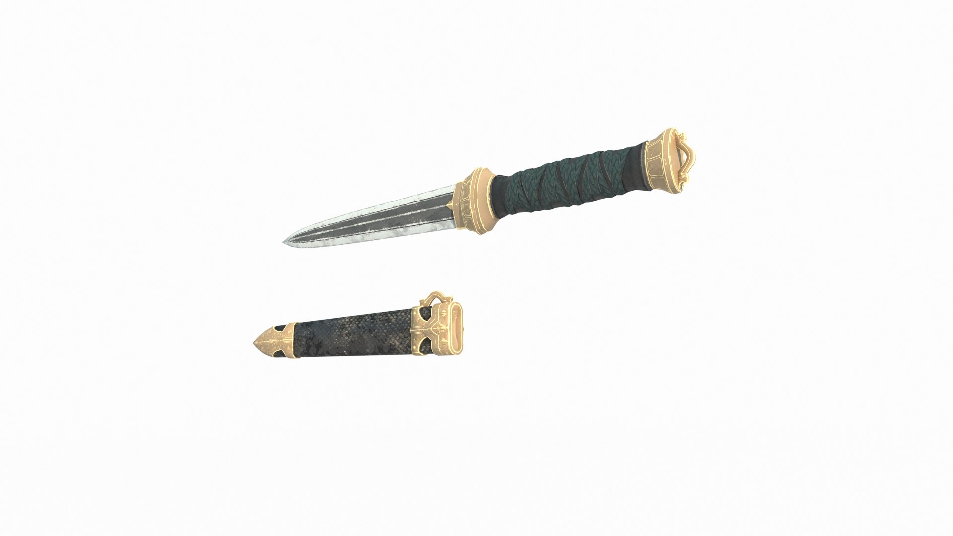 3D Ancient Asian Cold Weapon Dagger Model - TurboSquid 2109433