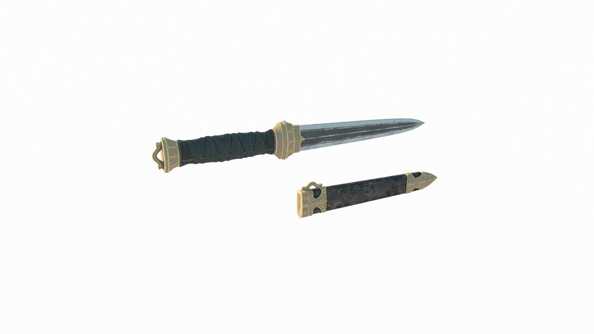 3D Ancient Asian Cold Weapon Dagger Model - TurboSquid 2109433