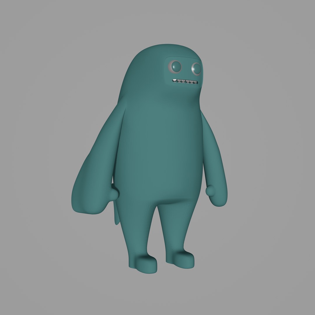3D CARTOON SEA MONSTER model - TurboSquid 2053288
