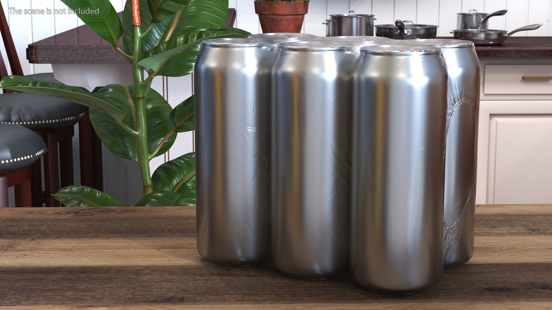 6-can 500ml Transparent Pack 3D Model - TurboSquid 2154669