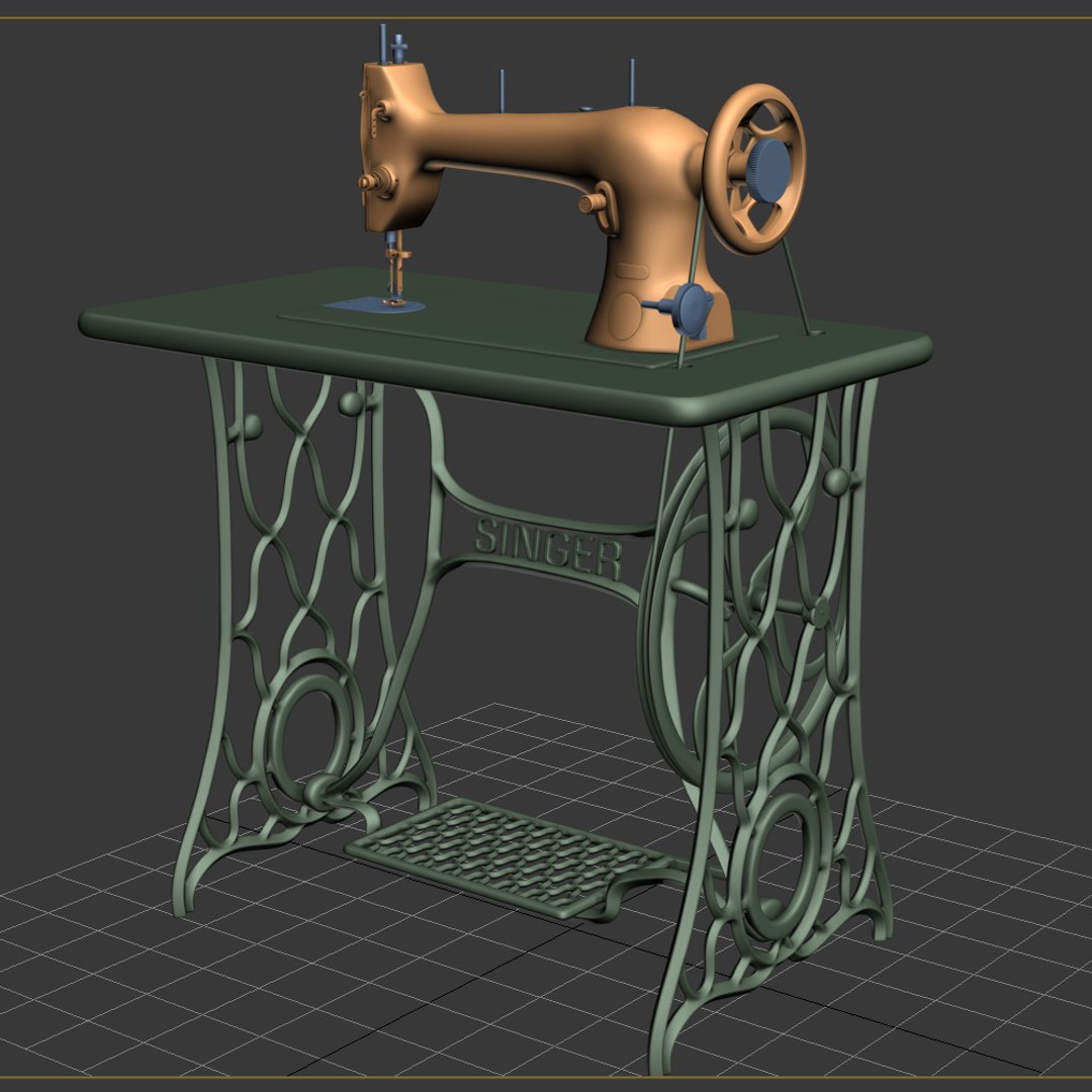Singer Sewing Machine 3d Model