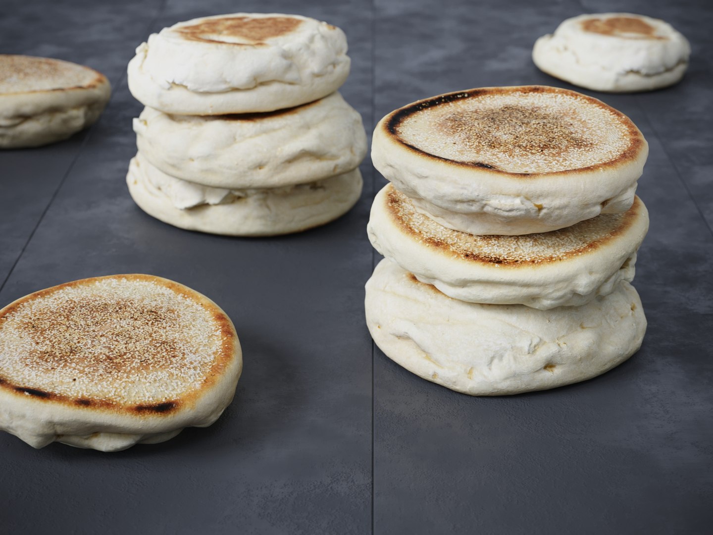 3D English Muffins Model - TurboSquid 2097900