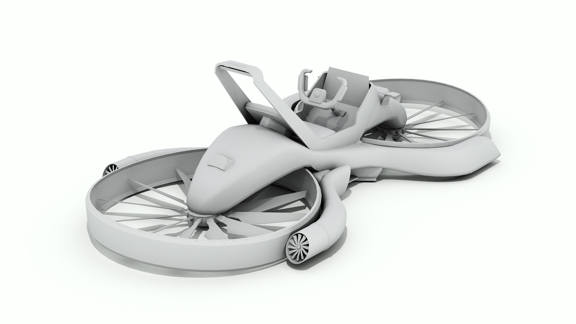 3D model Sci-Fi Flying Bike Motorcycle Concept Lowpoly - TurboSquid 1742251