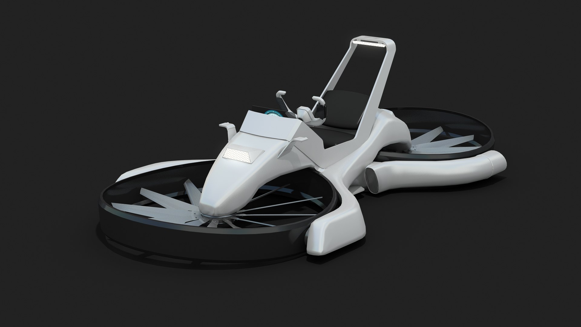 3D Model Sci-Fi Flying Bike Motorcycle Concept Lowpoly - TurboSquid 1742251