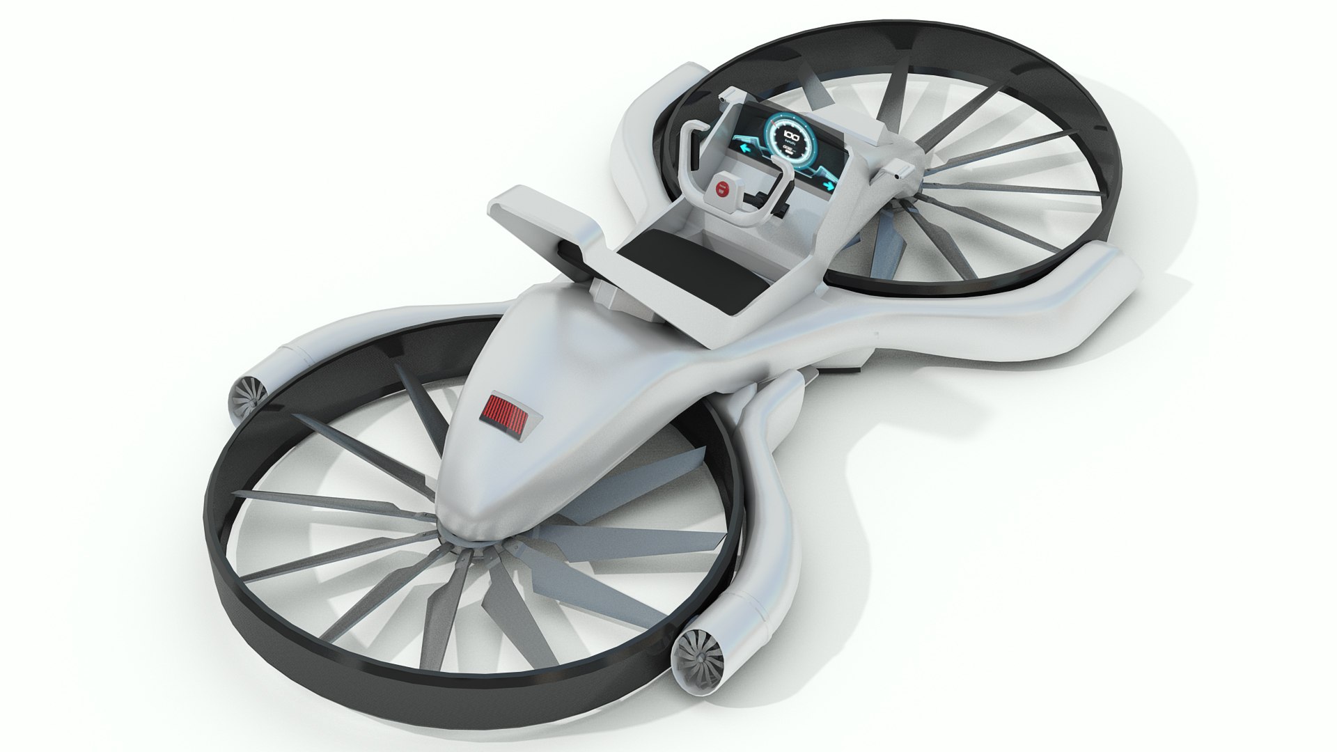 3D Model Sci-Fi Flying Bike Motorcycle Concept Lowpoly - TurboSquid 1742251