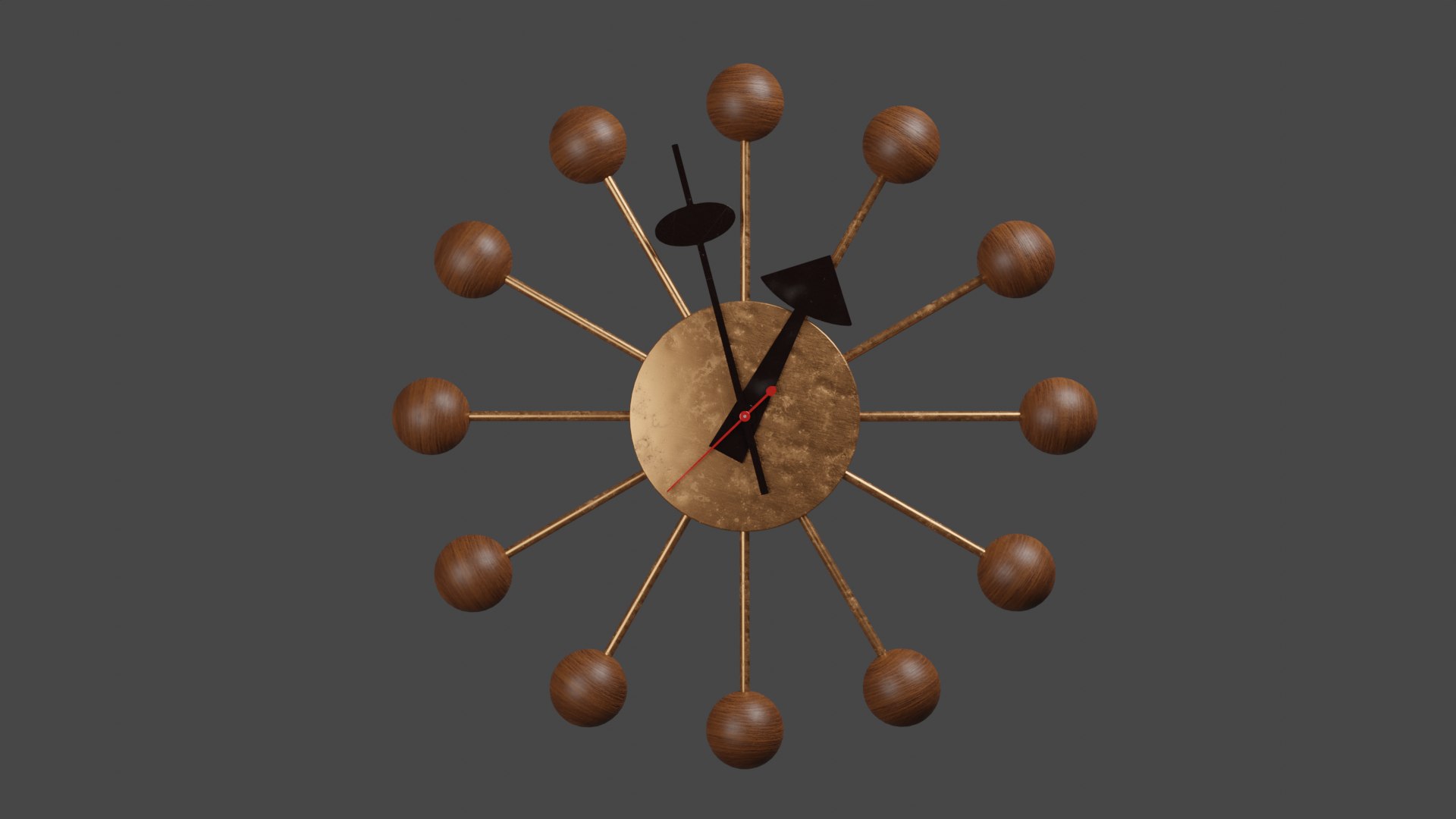 Vintage George Nelson Ball Clock 3D Model - TurboSquid 1987657