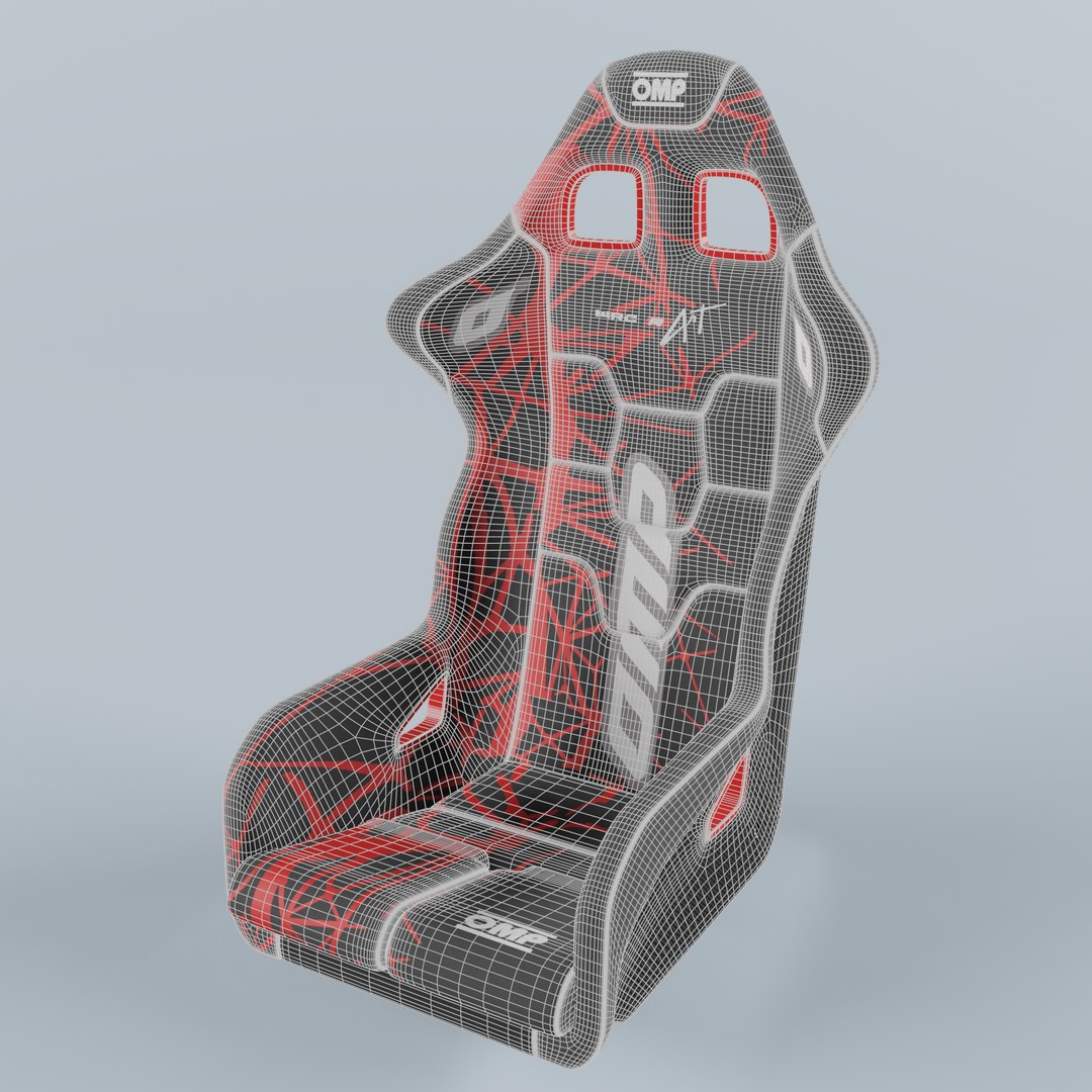 OMP WRC-R ART Racing Seat Black-Red 3D Model - TurboSquid 1793907