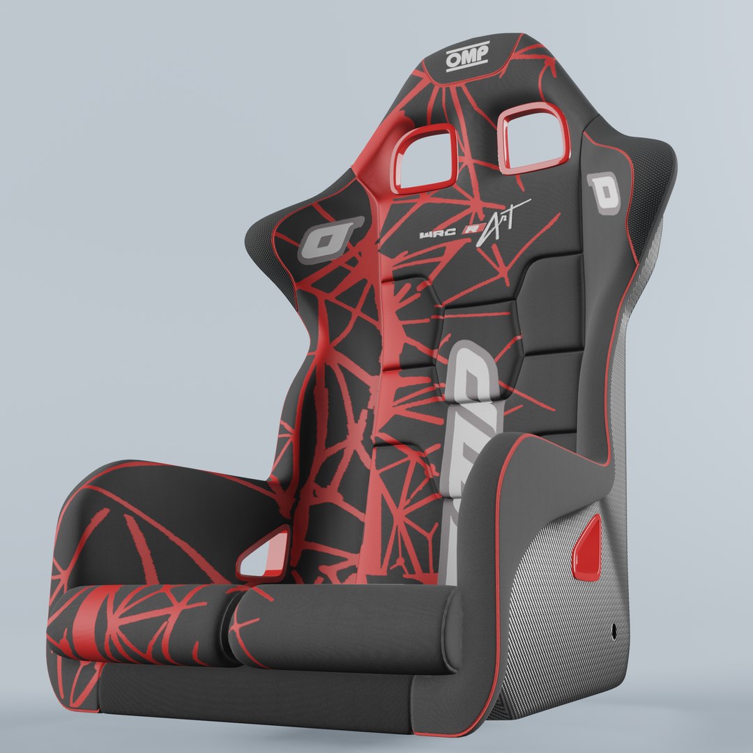 OMP WRC-R ART Racing Seat Black-Red 3D model - TurboSquid 1793907