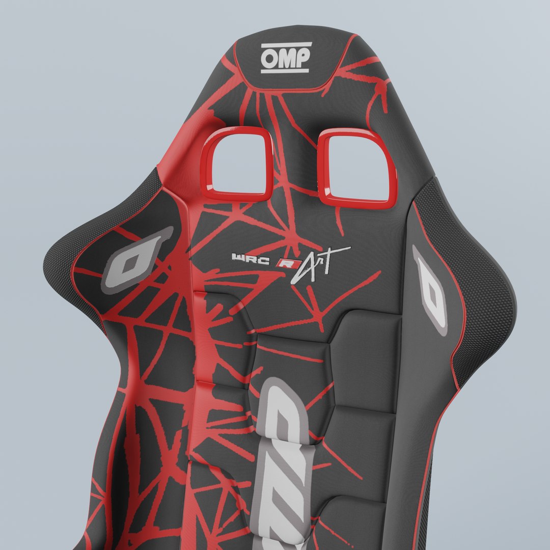 OMP WRC-R ART Racing Seat Black-Red 3D Model - TurboSquid 1793907