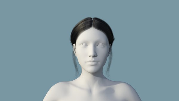 3D realistic long female - TurboSquid 1677176