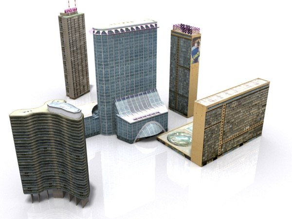 3d model of skyscraper